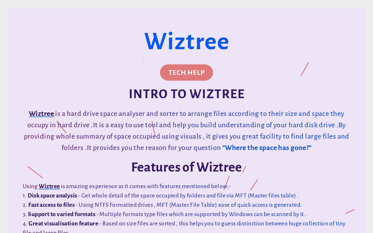 Wiztree - The Best Hard Drive Space Analyser